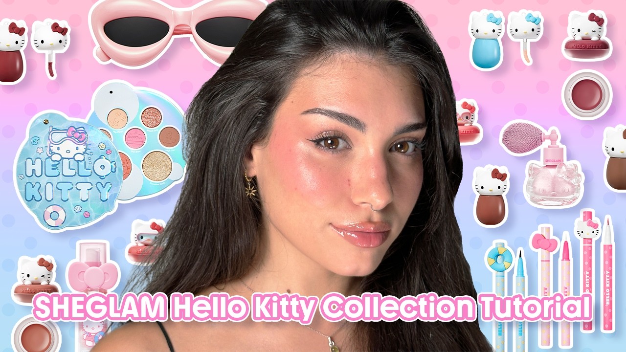 "Sun-kissed" Glowy Makeup Tutorial using SHEGLAM Hello Kitty Collection ...