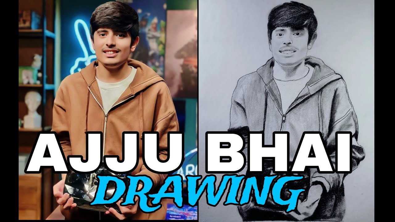 ajju bhai drawing | total gaming pencil drawing @TotalGaming093 - YouTube