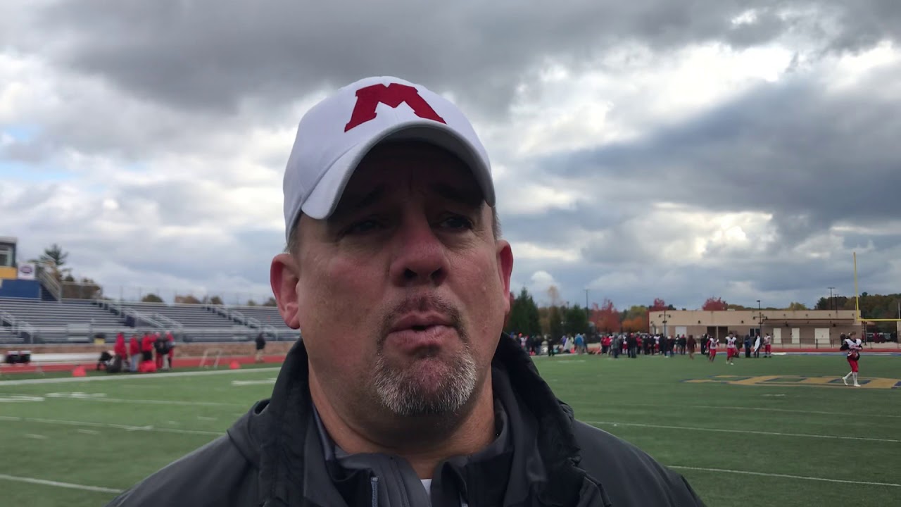 Muskegon Head Coach Shane Fairfield following opening round playoff win ...