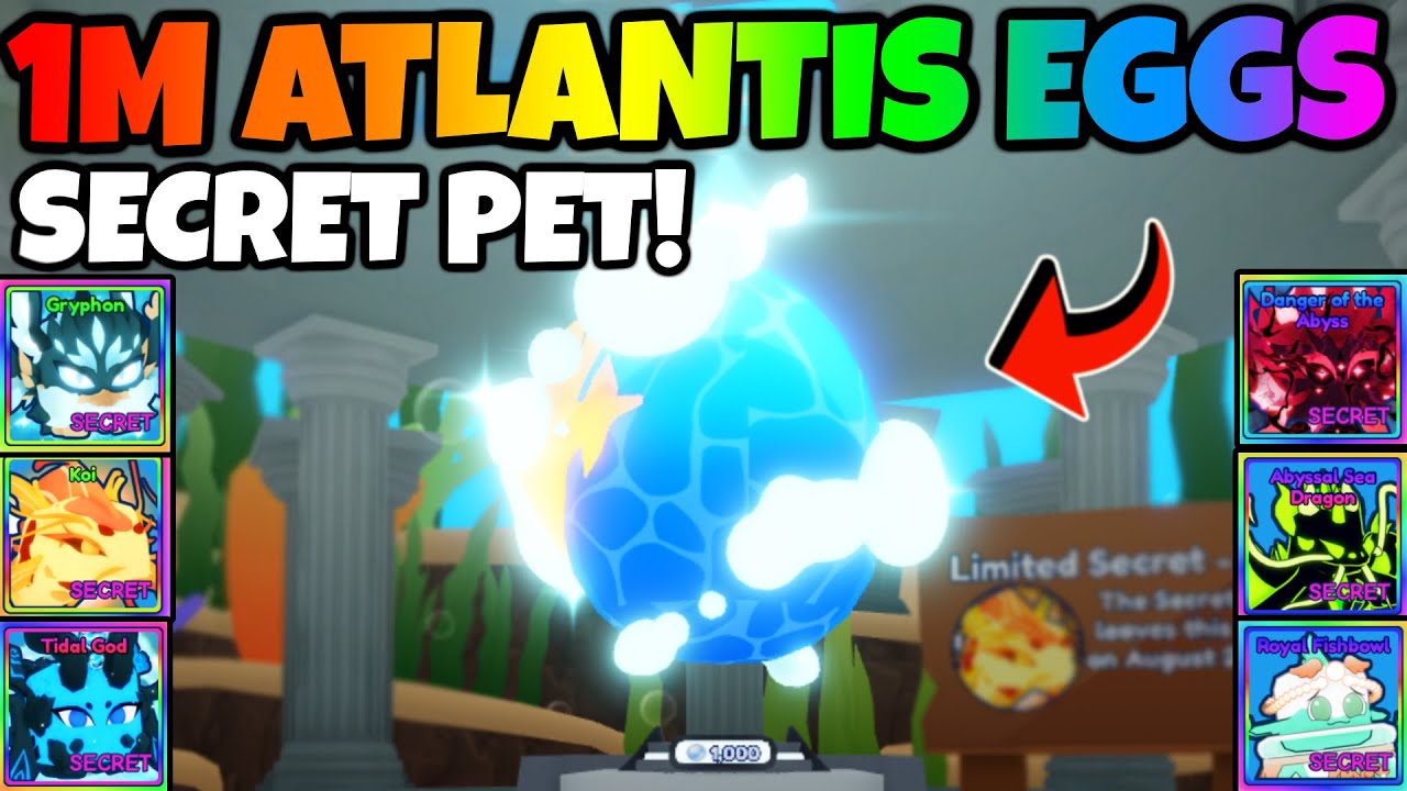 I HATCHED 1,000,000 ATLANTIS EGGS and got A SECRET PET! (Bubble Gum ...