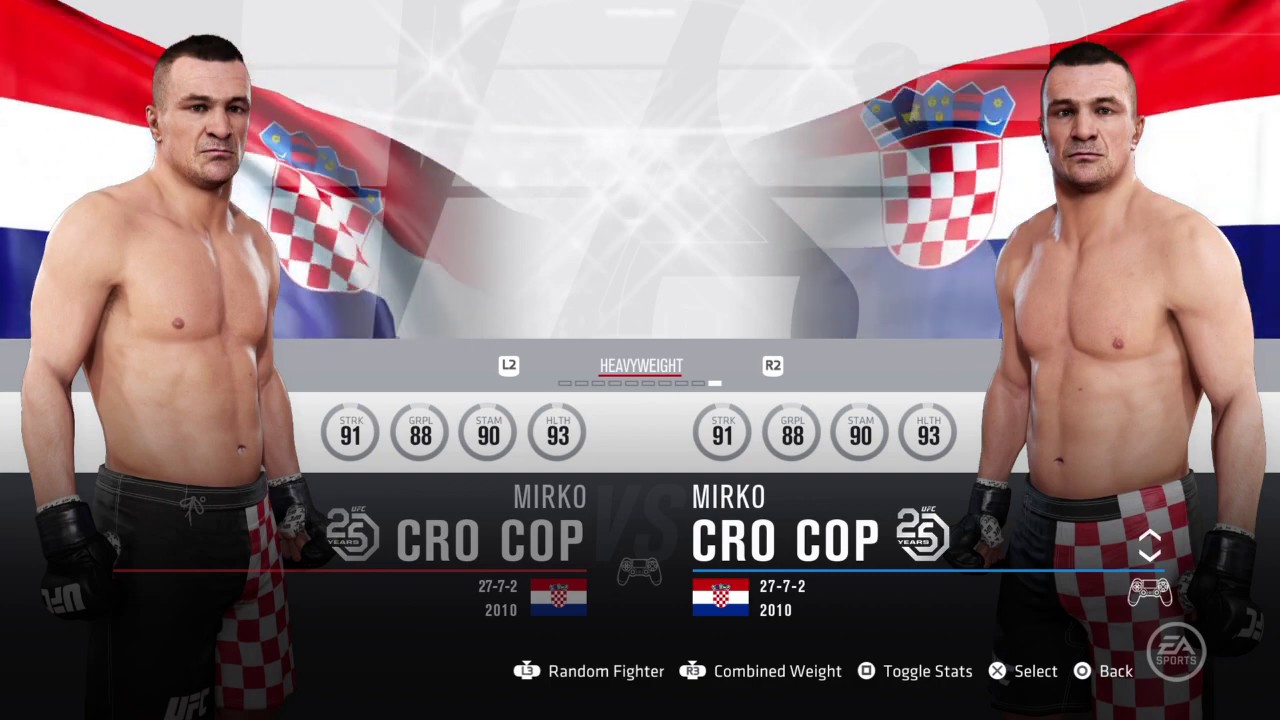 UFC 3 - Croatia All Mens Fighters List - All Players Ratings Uniforms ...