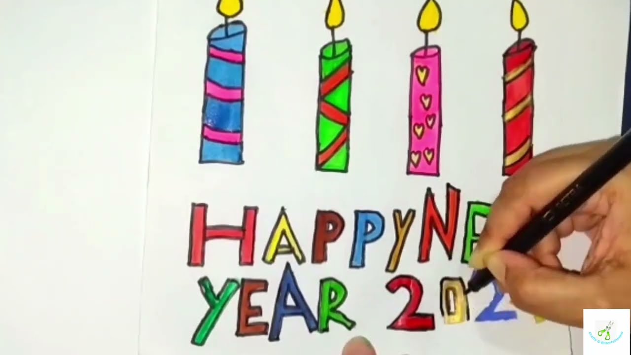Happy New year Art|Home Decor|Craft|Art|2024 - YouTube