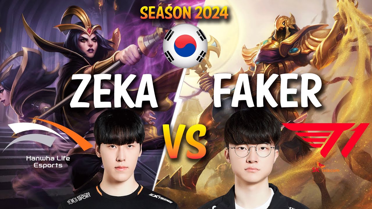 HLE Zeka vs T1 Faker - Zeka LEBLANC vs Faker AZIR Mid - Patch 14.4 KR Ranked CHALLENGER | lolrec ...