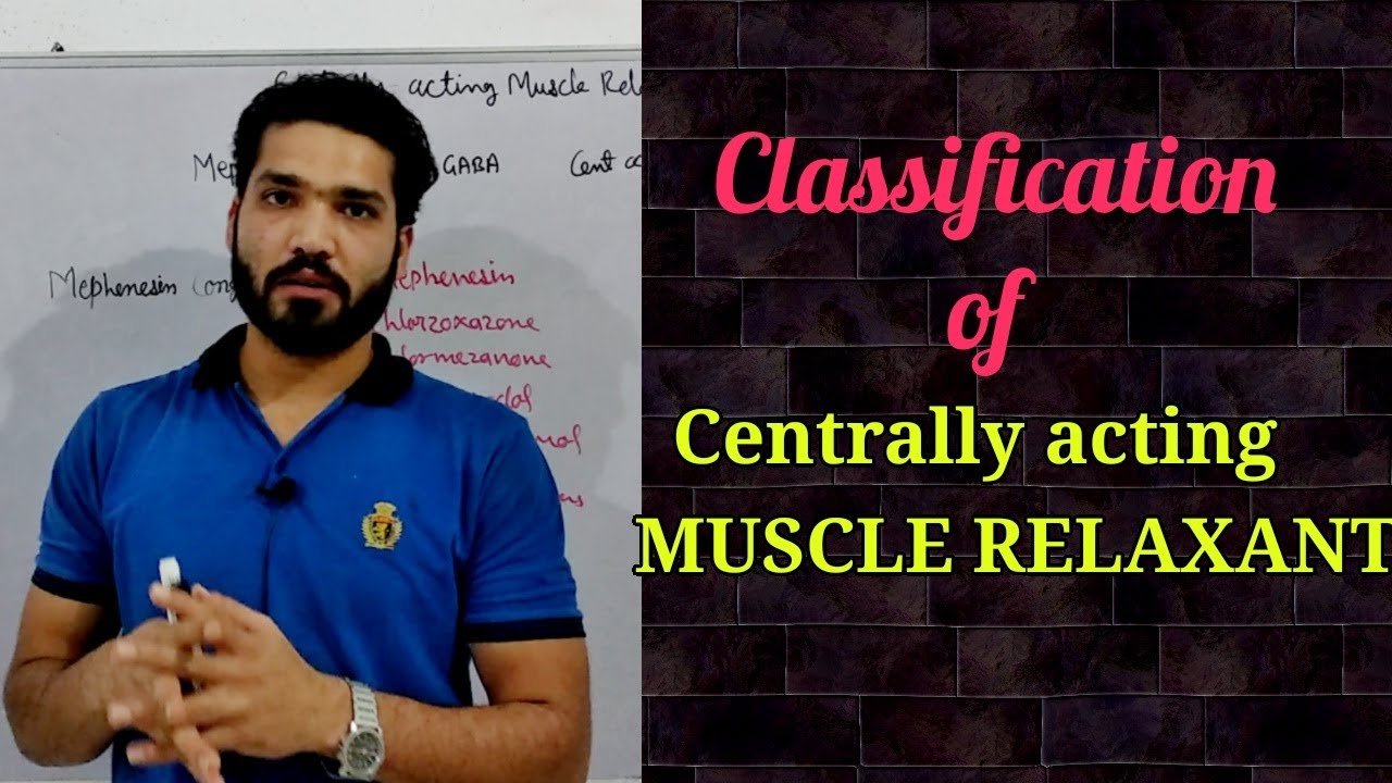 Muscle relaxant Classification | Centrally acting muscle relaxant - YouTube