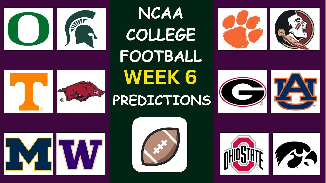 2024 College Football Week 6: Picks & Predictions For Every Top 25 ...