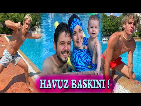İKİZLERİN HAVUZU BASTIK ! DORUK İLK DEFA HAVUZA GİRDİ