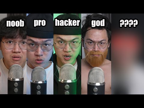 [ASMR] NOOB VS PRO VS HACKER VS GOD VS ULTIMATE DONG