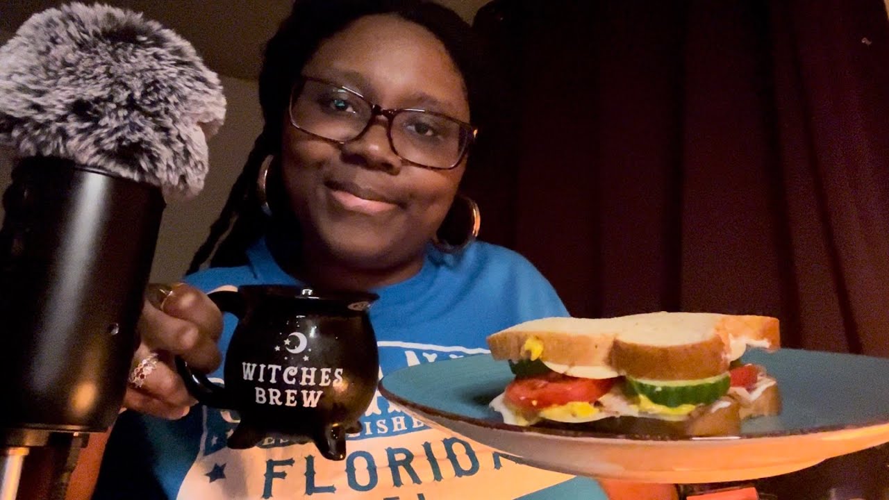Asmr eating ~ homemade sandwiches (whispering) - YouTube