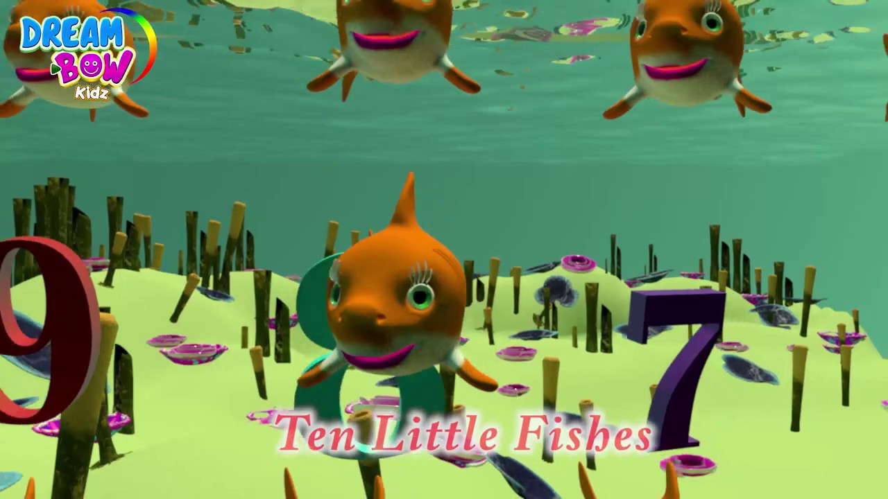 Ten Little Fishies song | DreamBowKidz nursery rhymes & kids songs ...