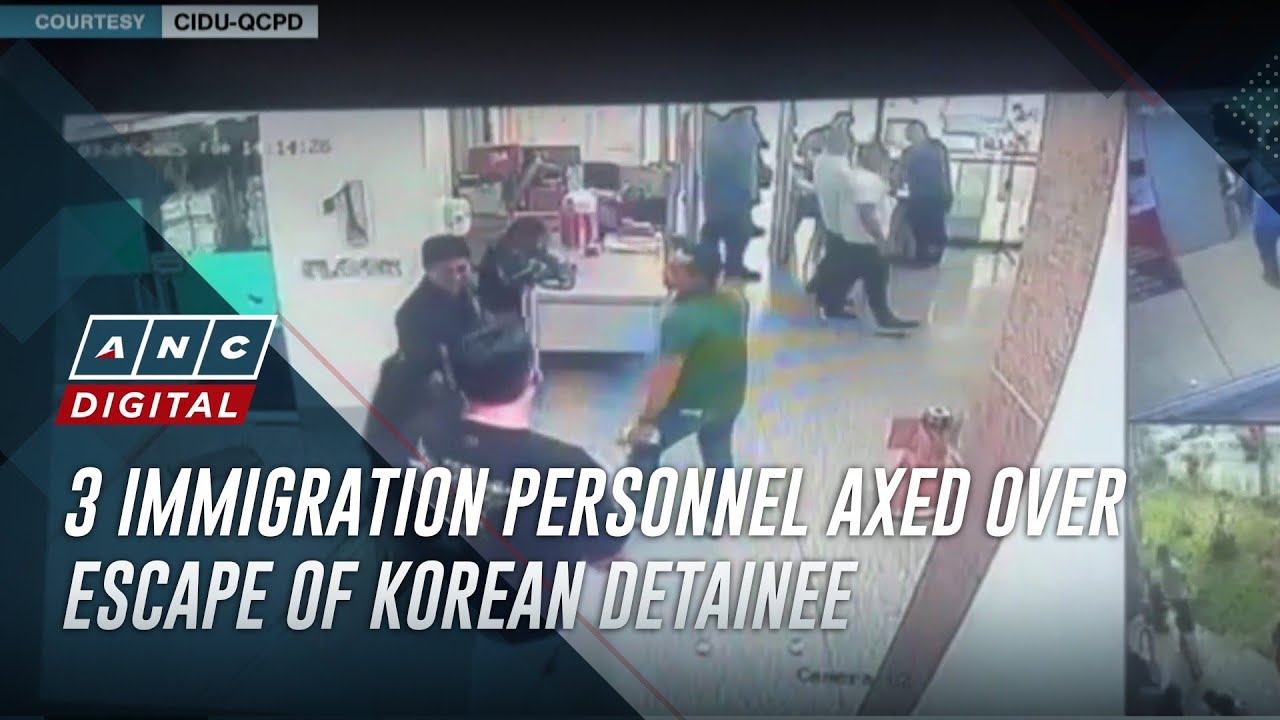 3 Immigration personnel axed over escape of Korean detainee | ANC - YouTube