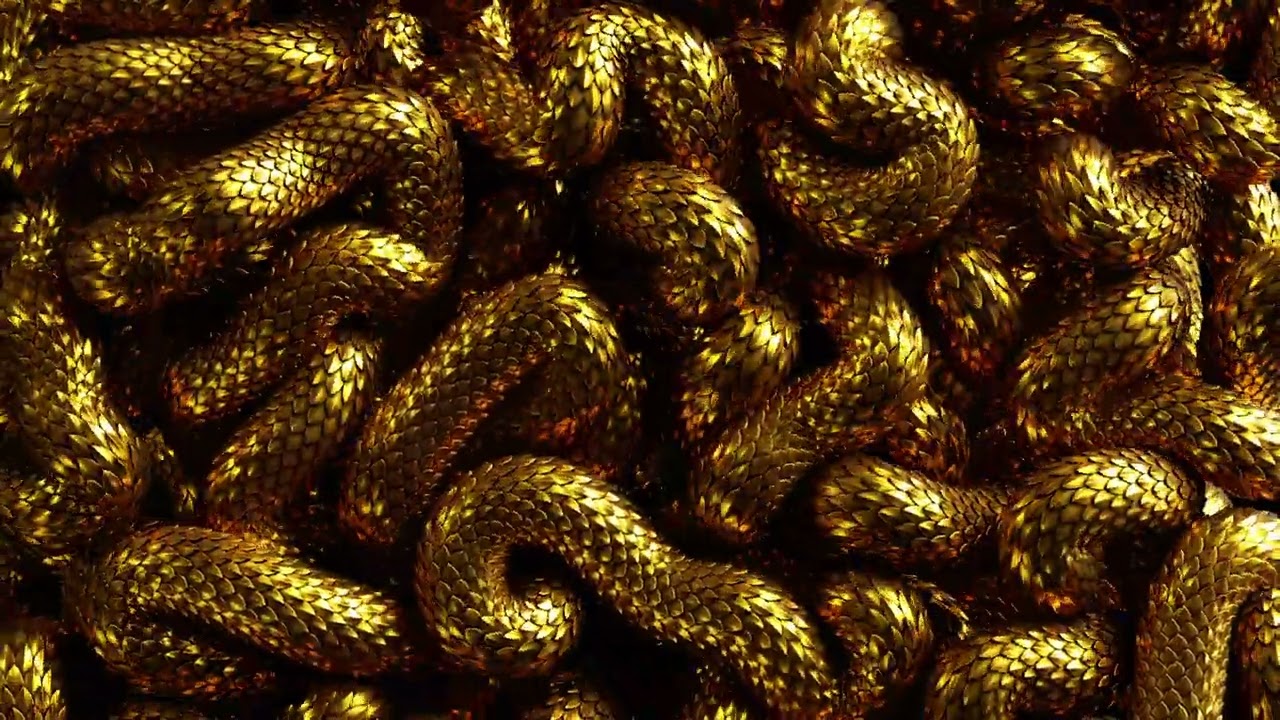 Golden Metallic Snakes Background Loop | 😍 Free Download - YouTube