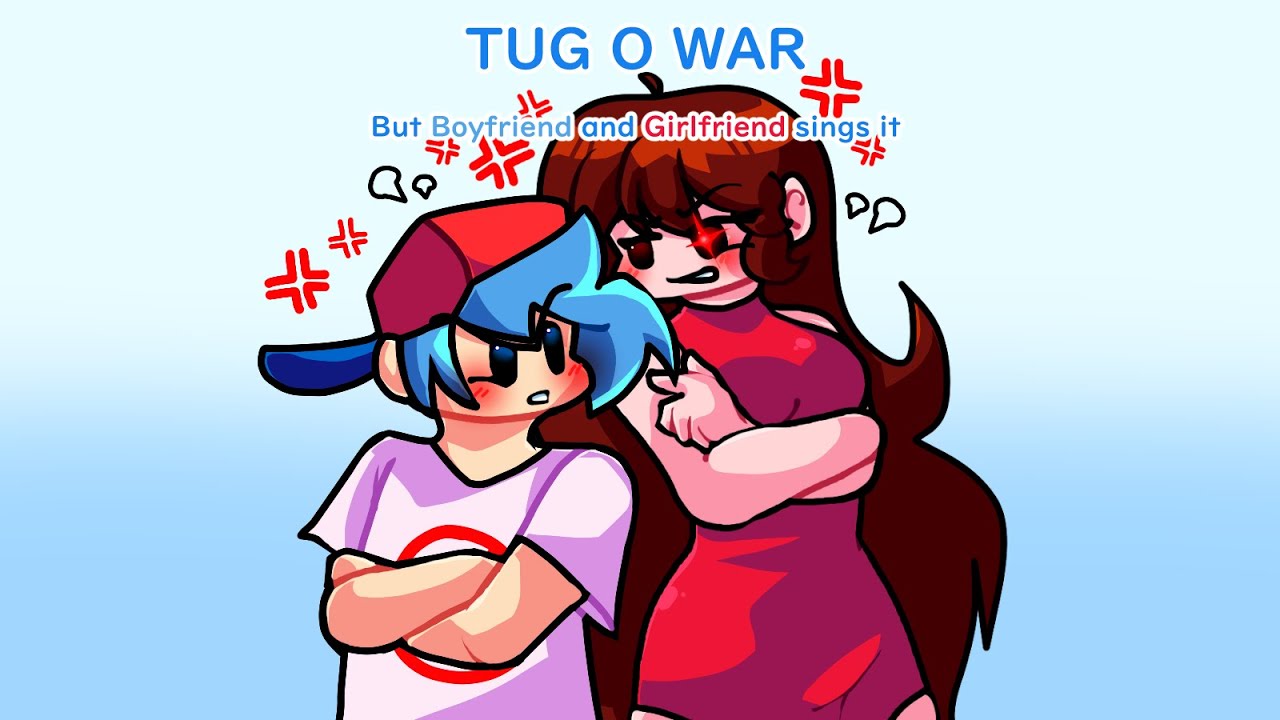 The Fight of I Love You More! || Tug O War [REMASTER] || FNF cover ...