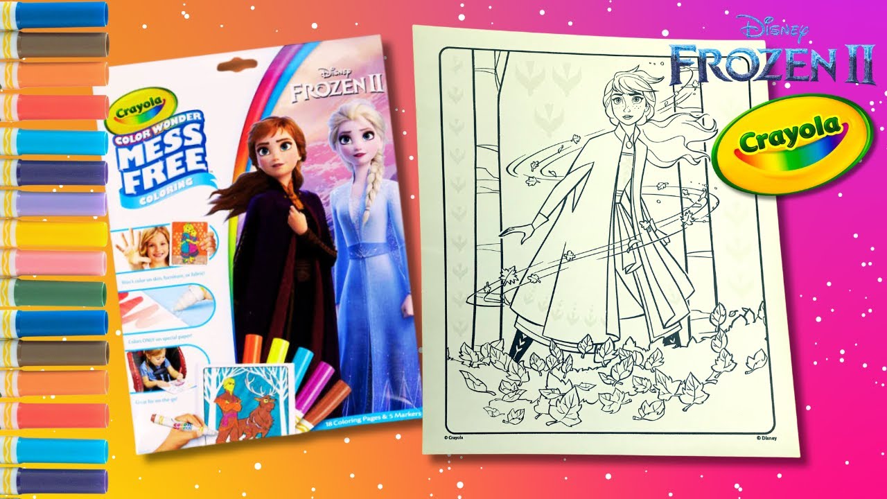 Coloring Disney Frozen 2 Anna| Crayola Color Wonder| Mess Free Coloring ...