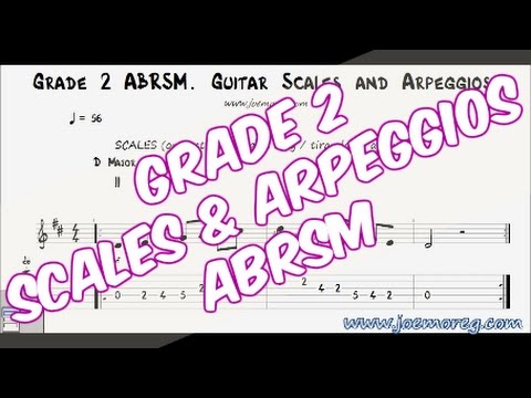 Grade 2 ABRSM Guitar Scales and Arpeggios - YouTube