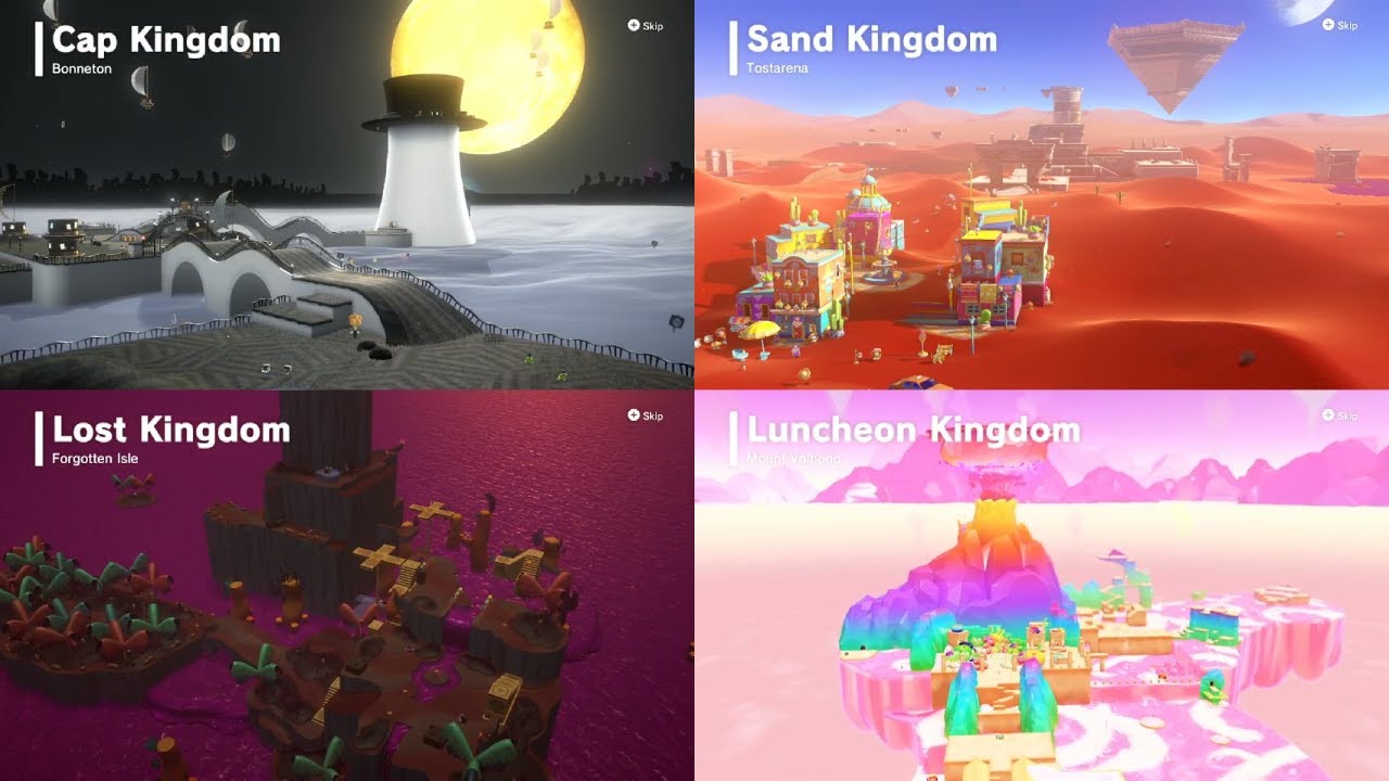 Super Mario Odyssey - All Kingdom Intros - YouTube
