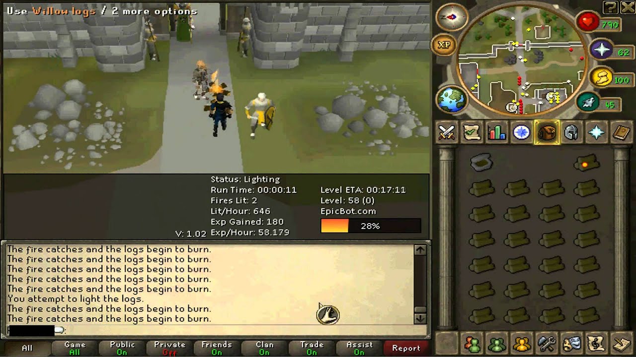 FREE Runescape Firemaking bot - Free AutoBurner - Epicbot.com - YouTube