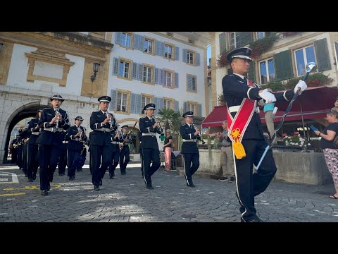 The Japanese Air Self Defence Force Band Avenches Tattoo Parade in Murten