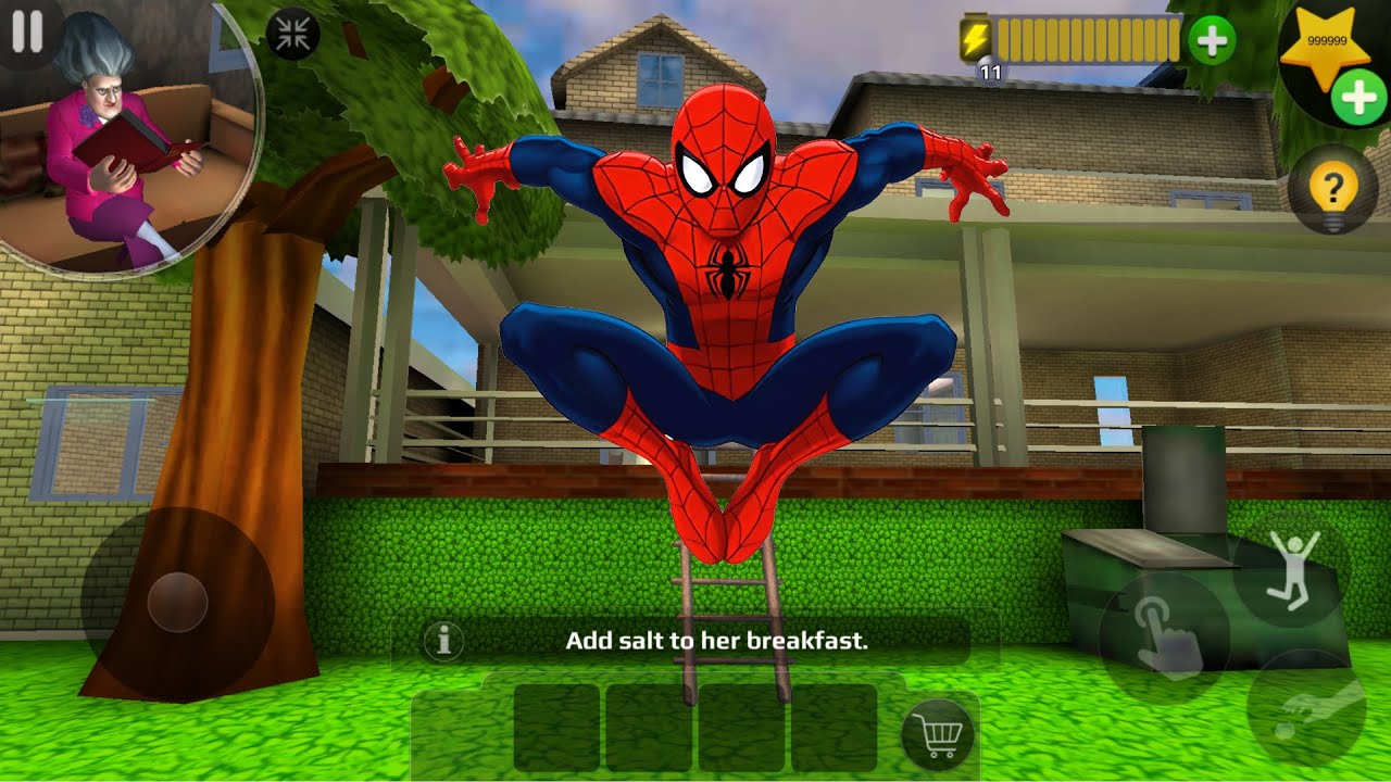 Playing as SPIDER-MAN in Scary Teacher 3D Troll Miss T every day ...