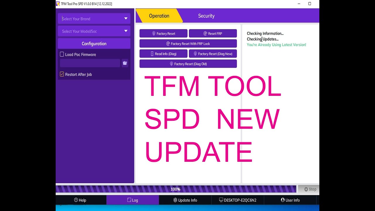 NEW UP DATE TFM TOOL SPD V1.0.0 B14 [12.12.2022 - YouTube