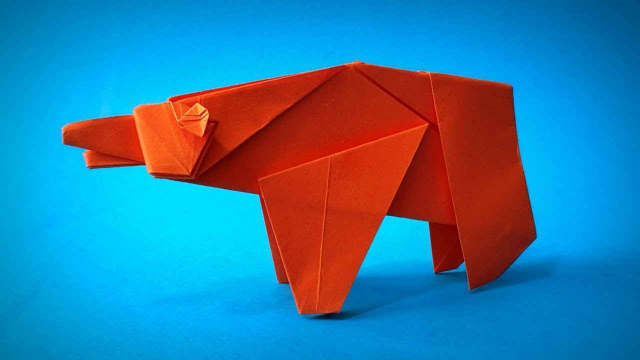 Oso de Origami | Cómo hacer un oso de papel | Animales De Origami - YouTube