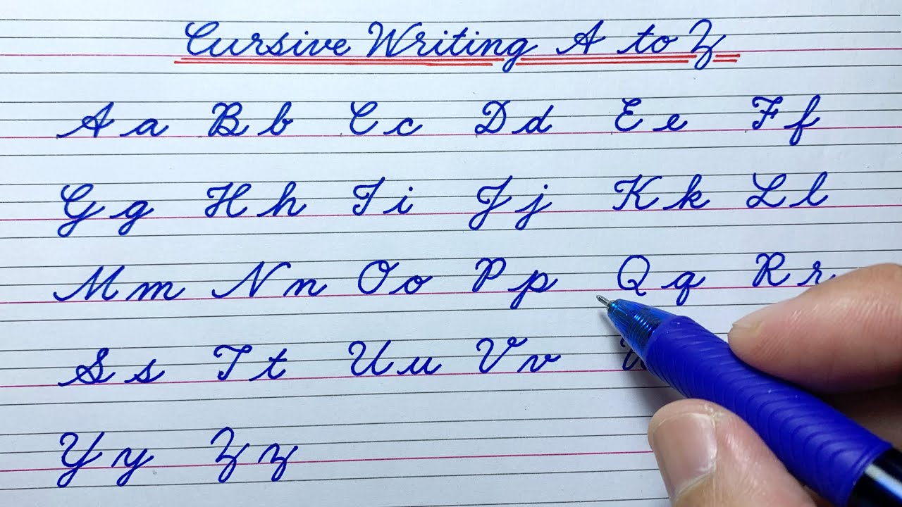 Cursive writing a to z | Cursive abcd | Cursive handwriting abcd ...