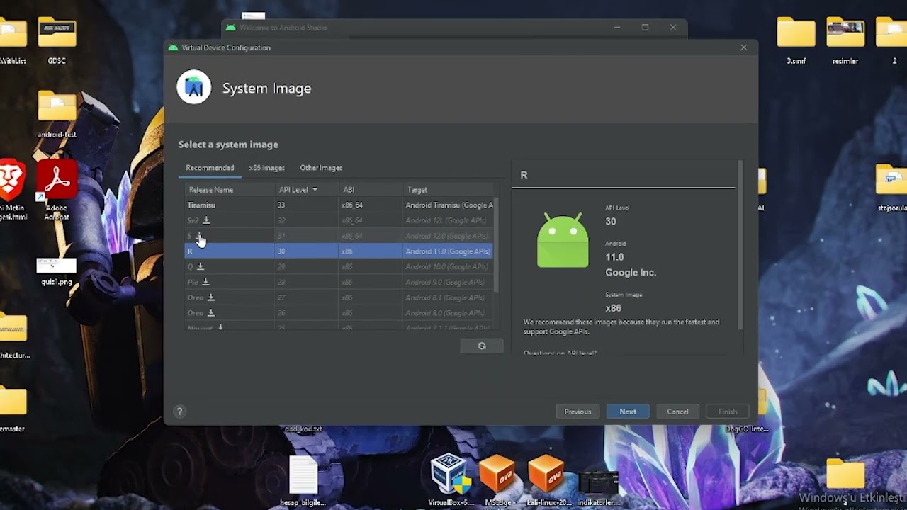 Android Studio'da Emülatör kurulumu - YouTube