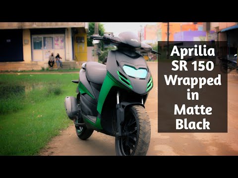 Aprilia SR150 Wrapped | Modified Aprilia SR150 | SV Stickers | Wrapped ...