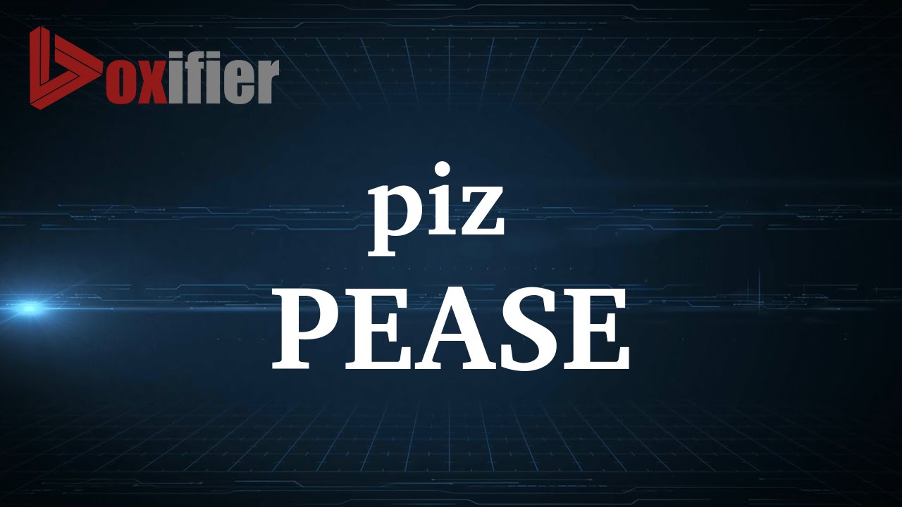 How to Pronunce Pease in English - Voxifier.com - YouTube