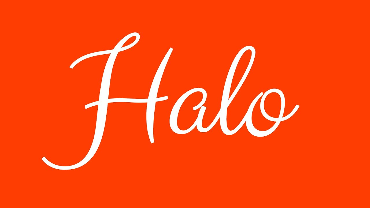 Learn how to Sign the Name Halo Stylishly in Cursive Writing - YouTube