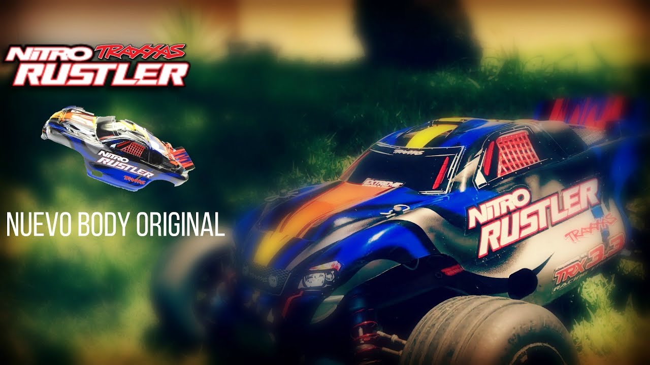 Traxxas Nitro Rustler 3.3 Update - Nuevo body original - YouTube