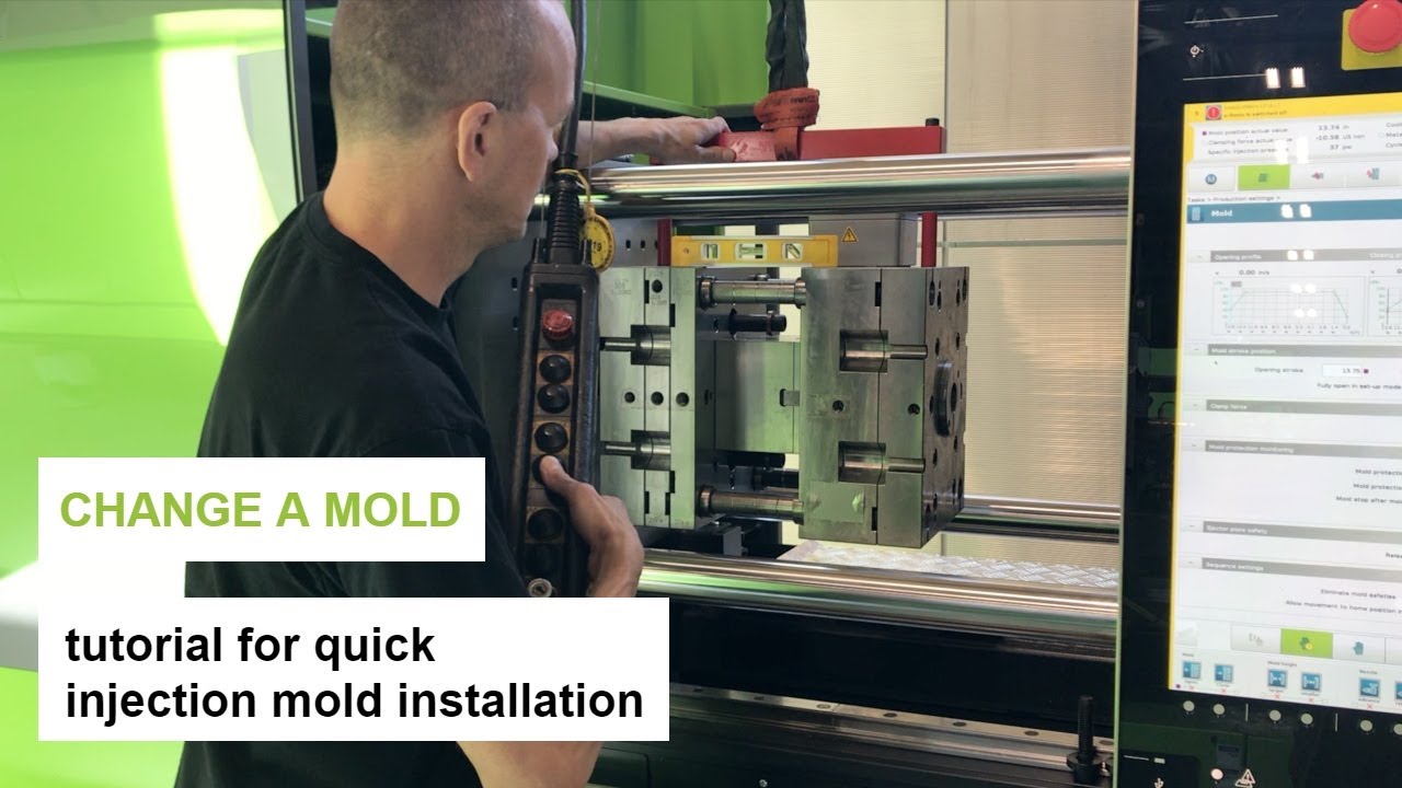 Change a mold: tutorial for quick injection mold installation - YouTube