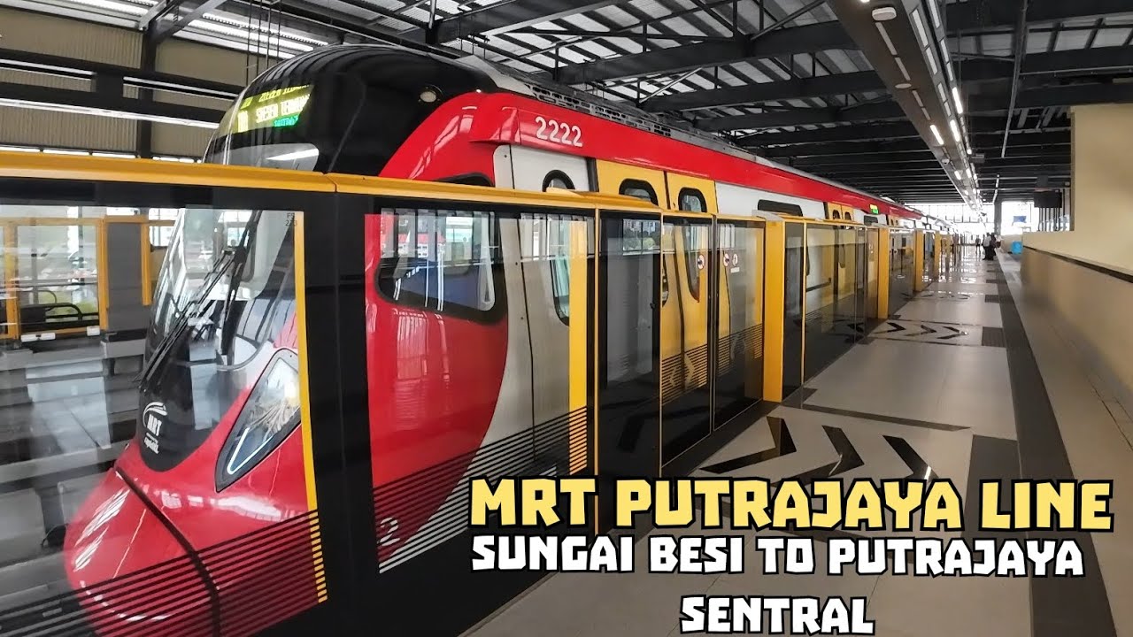 MRT Putrajaya Line | Sungai Besi to Putrajaya Sentral Airport Journey ...