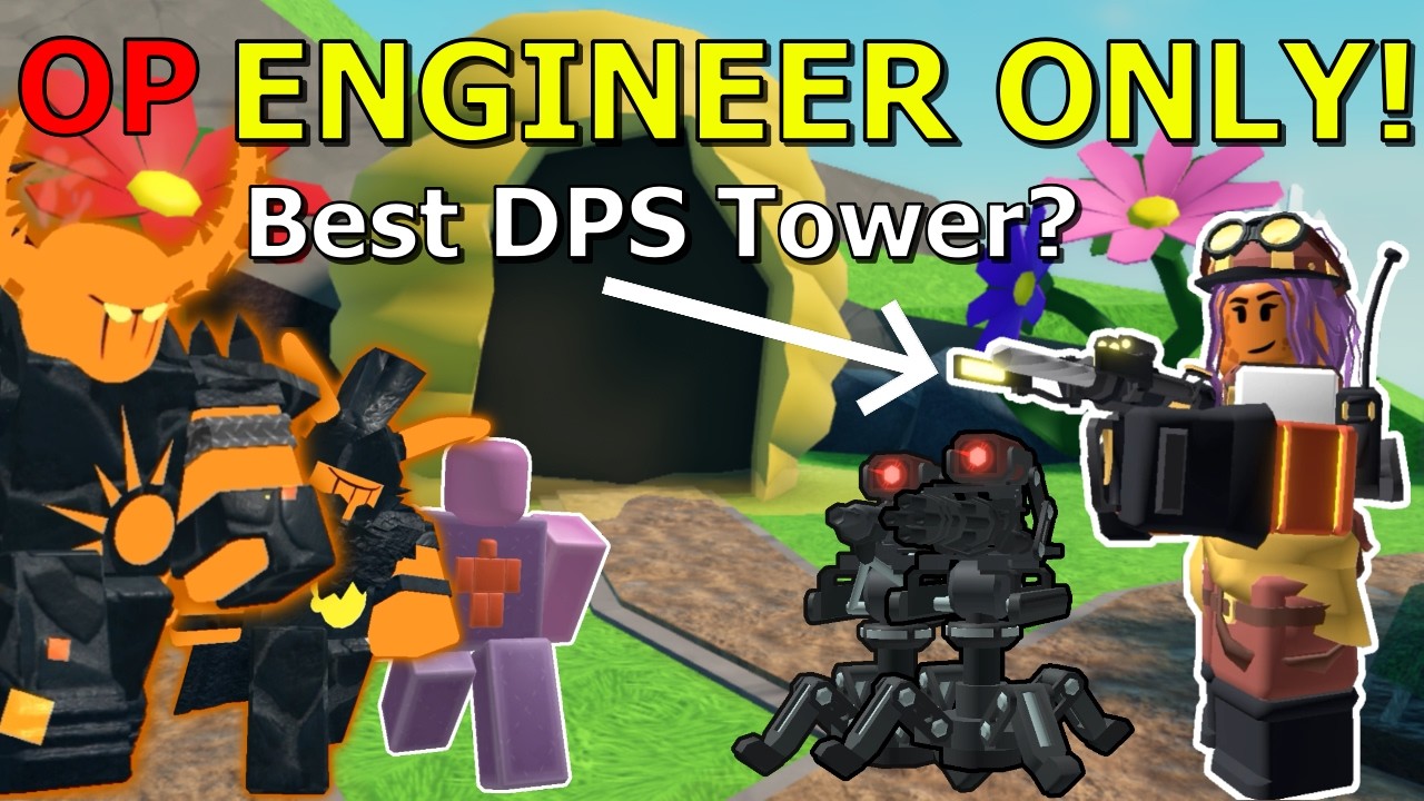 OP Engineer Vs MOLTEN (Best DPS Tower?) | Tower Defense Simulator - YouTube