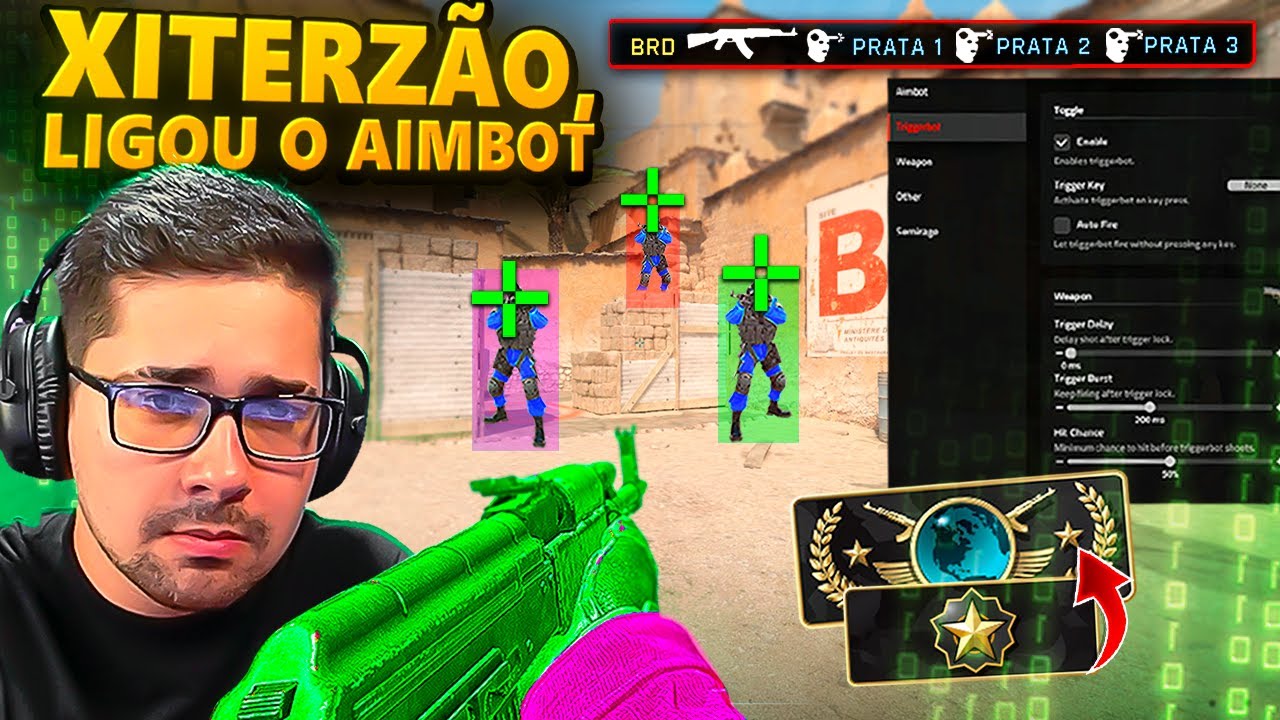ELE foi ZOAR e tive que LIGAR O HACK no Prata ao Global! - YouTube
