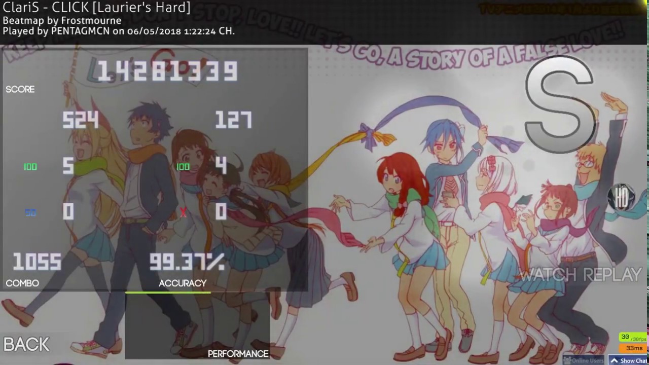 [Osu] Click - Nisekoi Opening - YouTube