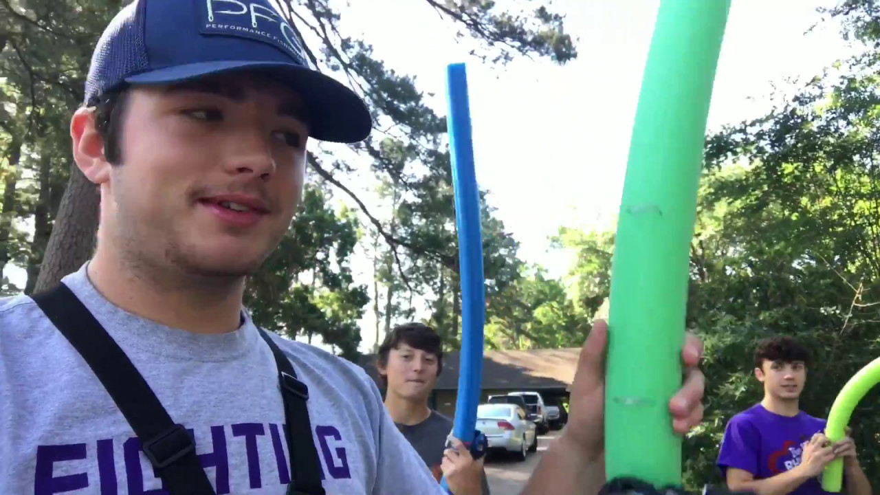 POOL NOODLE ROD FISHING CHALLENGE?!? - YouTube