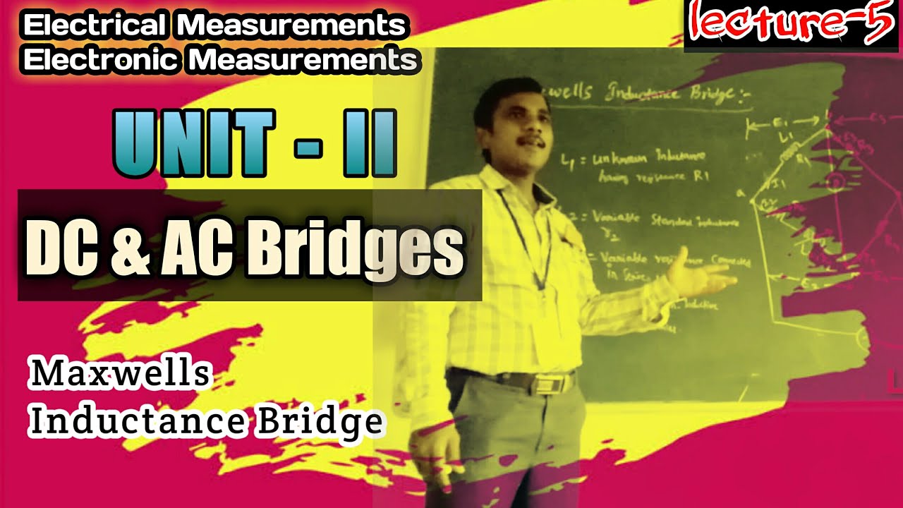 unit II | DC & AC BRIDGES | electrical measurements | Maxwells bridge ...