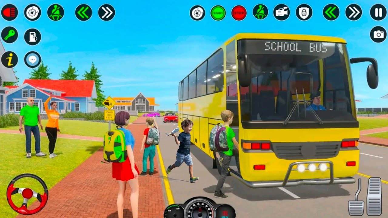 School Bus driving 3d android gameplay - kids school bus driving game ...
