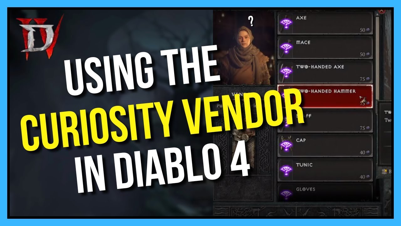 How To Use The Curiosity Vendor in Diablo 4 - YouTube