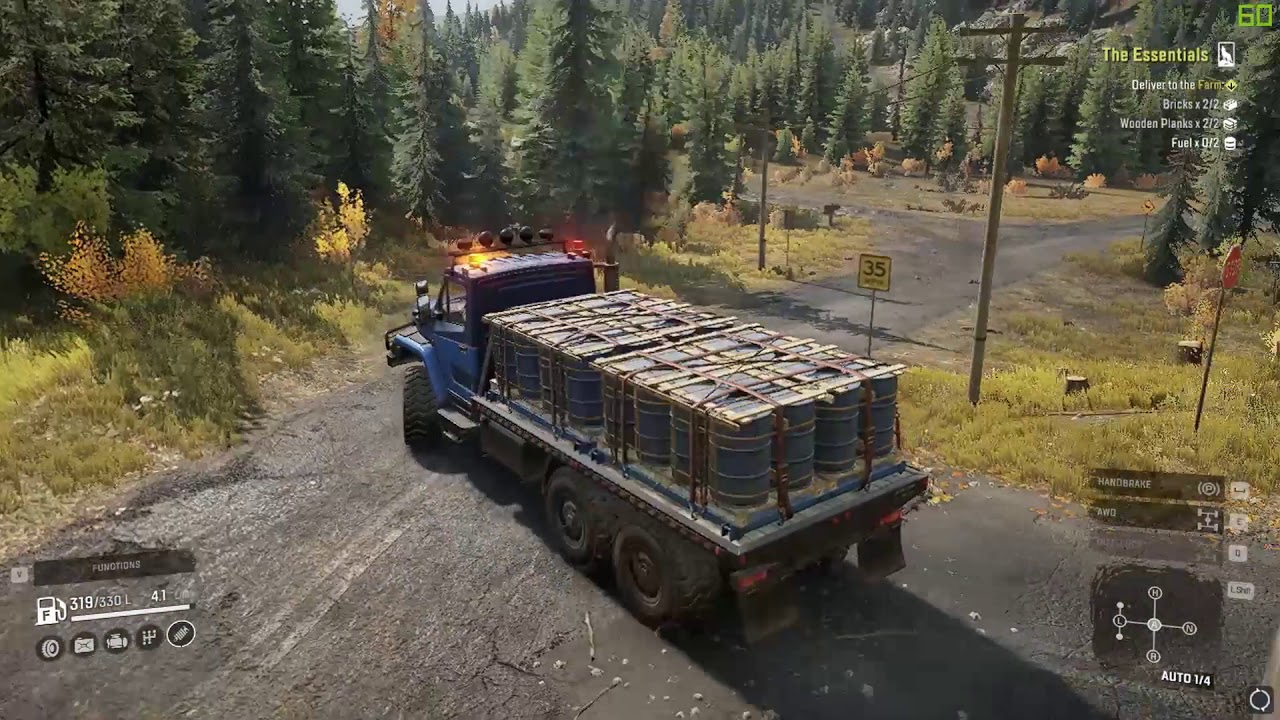 SnowRunner Husky Essential supply to farm as Fuel Delivery - YouTube