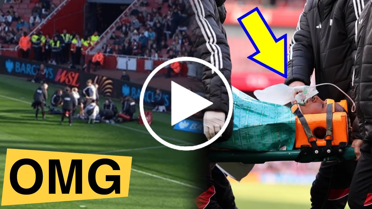 Maelys Mpome Injury 😱 Arsenal vs Brighton Match Stopped for 10 Minutes ...