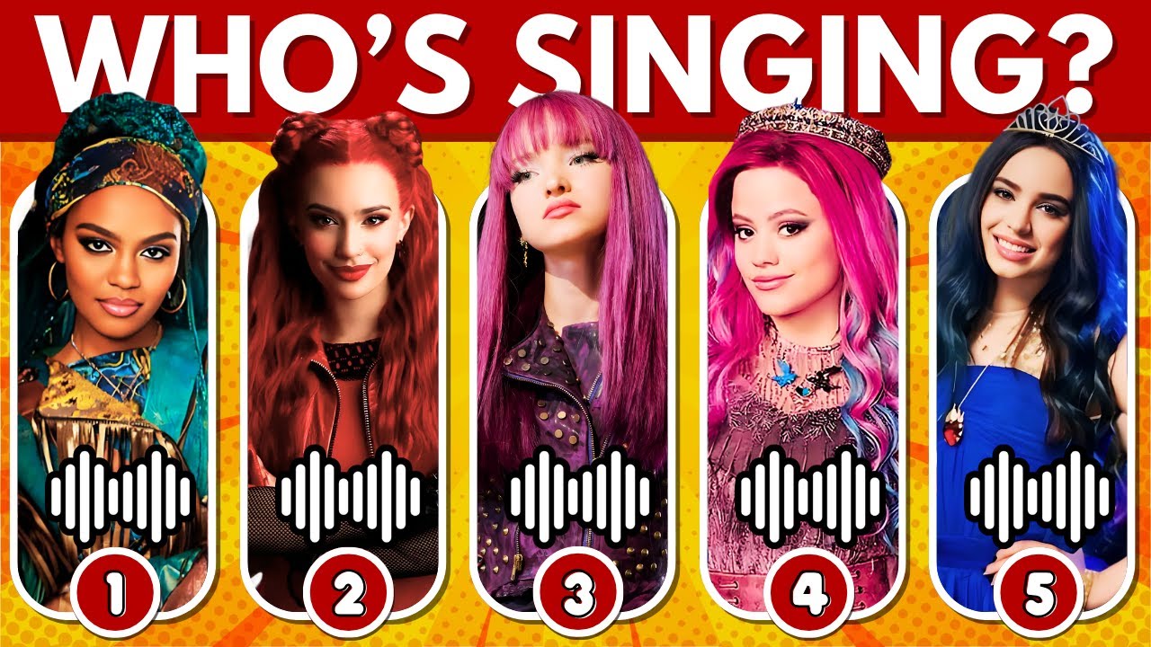 Guess Who's SINGING 🎵 Descendants: The Rise of Red ️ Red, Chloe, Jay ...