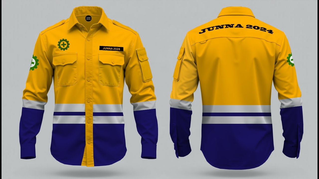 Mockup Baju Seragam Safety Wearpack - YouTube