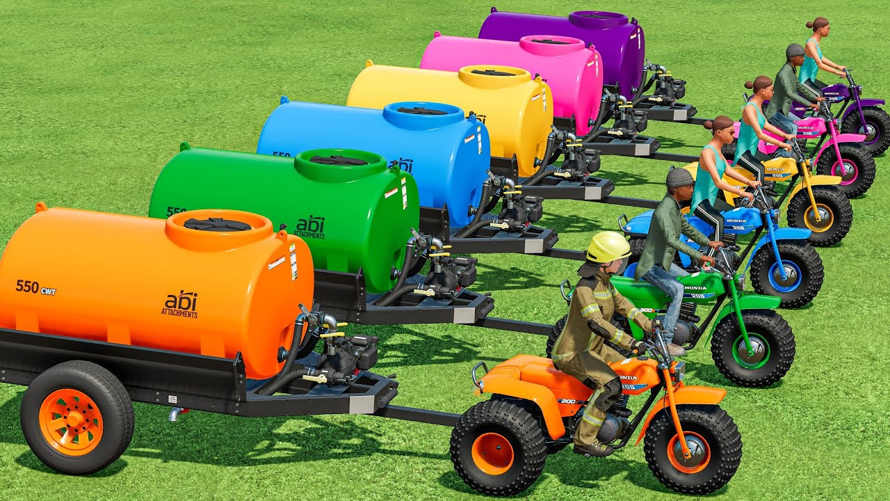 TORCYCLE with colors | MINI Water Work with BIKE In Fs22 | Farming ...
