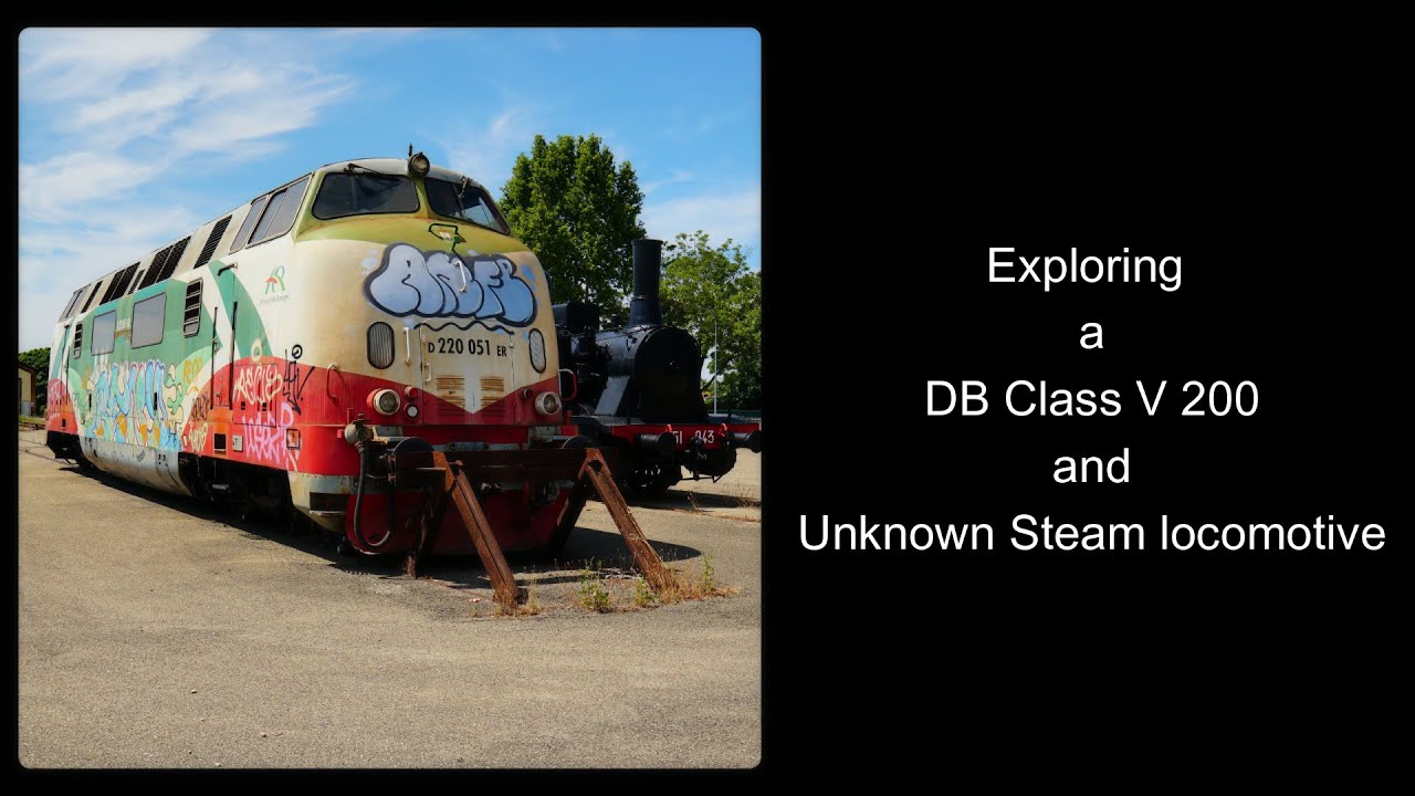 Exploring a DB Class V200 and Unknown Steam Locomotive - YouTube