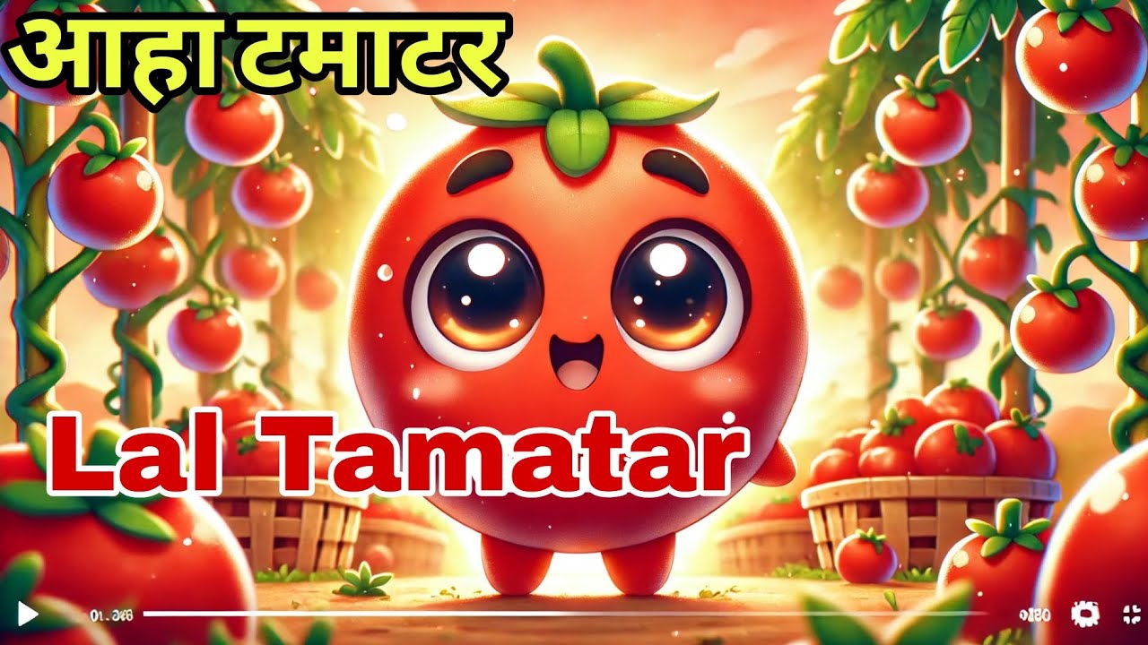 आहा टमाटर | Lal Tamatar HINDI Rhymes for Children | Hindi Rhymes ...