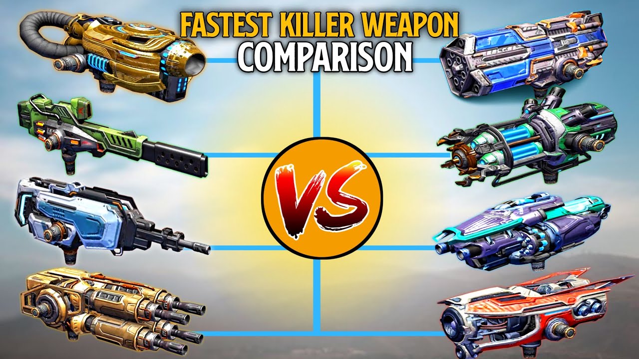 🔥War Robot medium weapon comparison | fastest killer weapon comparison ...
