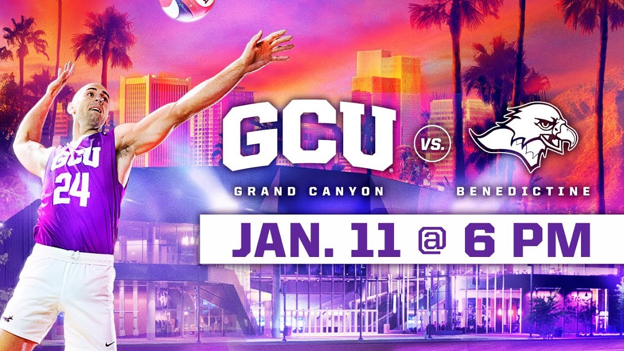 GCU Men's Volleyball vs. Benedictine Jan 11, 2019 - YouTube
