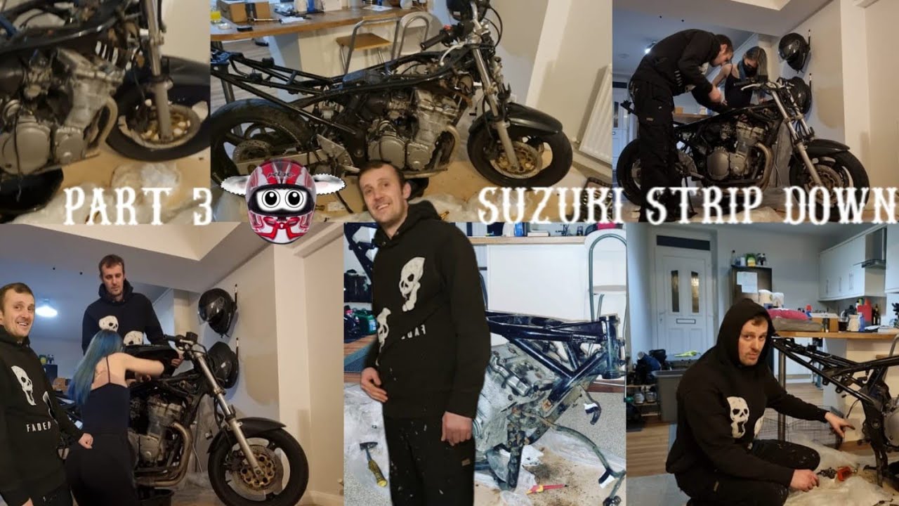 Suzuki Bandit Rebuild Continues, Strip Down At The End (Part 3) - YouTube