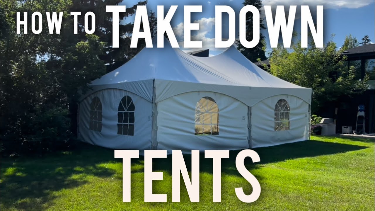How Take Down A Frame Tent [Tent Lift Tool] - YouTube